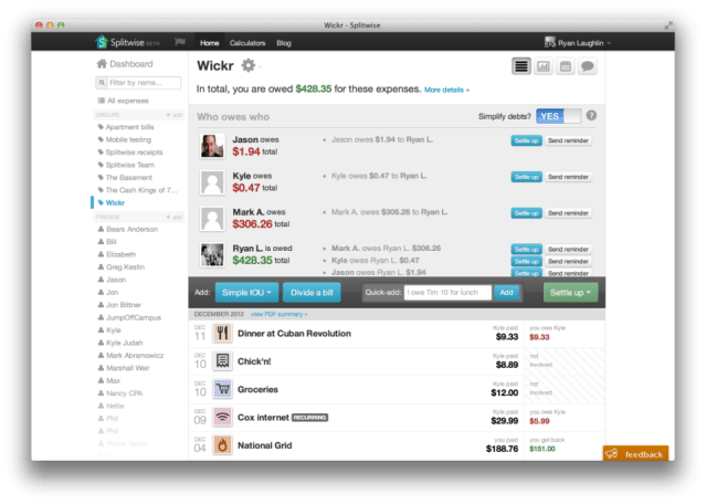 Preview/Feedback: Splitwise v2.5 (web) – The Splitwise Blog